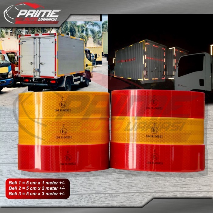 Jual Stiker Reflektif Reflektor Mobil KIR DISHUB TRUK BOX Permeter ...