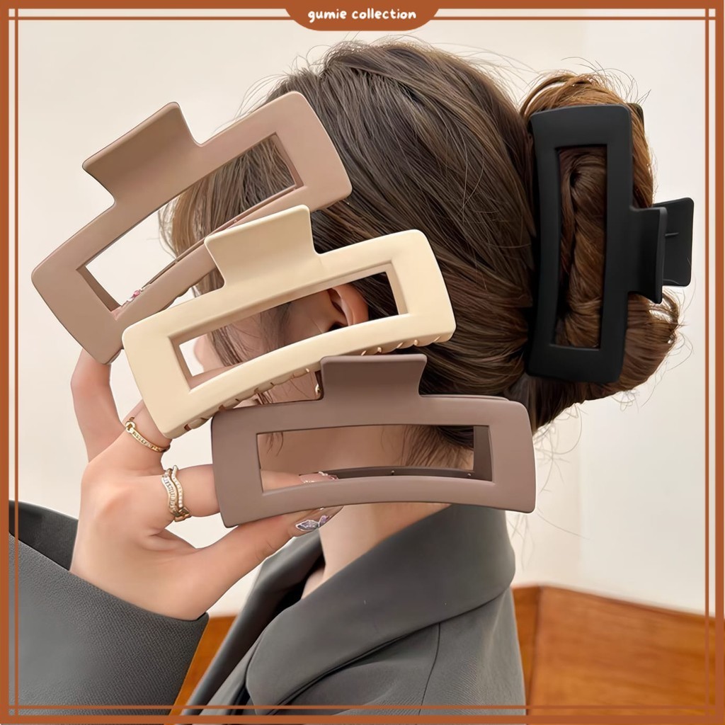 Jual GC - JEPIT RAMBUT SALON 8.5CM KOTAK KOREAN STYLE / AKSESORIS JEDAI ...