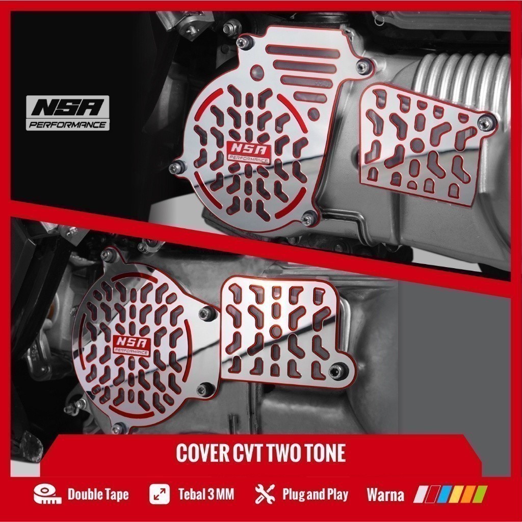 Jual NSA COVER CVT TWO TONE YAMAHA Nmax Aerox Tutup Cvt Yamaha ...