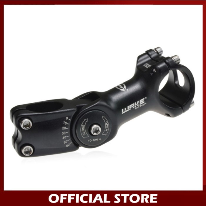 Jual Wake A820 Stem Sepeda MTB Rise Adjustable 0-60 Derajat 90mm OS 31 ...