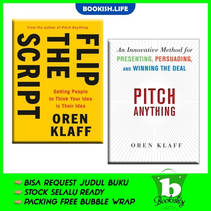 Jual 2 Book Collection Oren Klaff ( Pitch Anything & Flip the Script ...