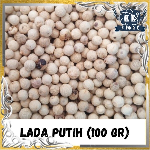 Jual Biji Lada Putih 100 Gram Murni Original Lada Putih butir bulat ...