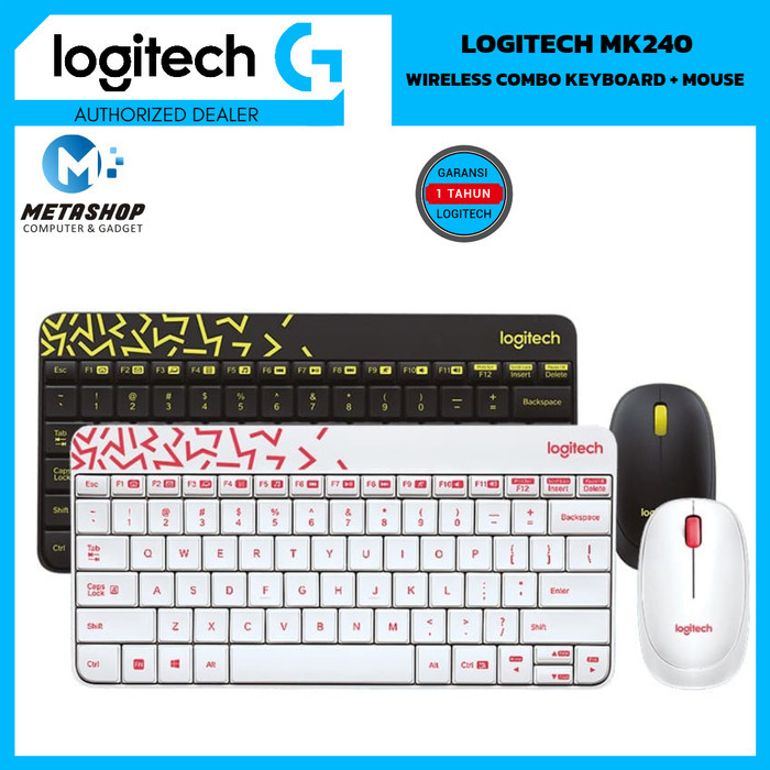 Jual Logitech MK240 Wireless Combo Keyboard Mouse Bundle | Shopee Indonesia