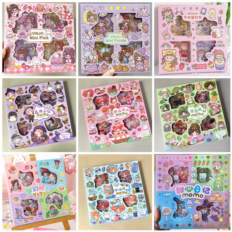 Jual 100 Lembar Stiker Labubu Sticker Viral Lucu Korea DIY Murah Grosir ...