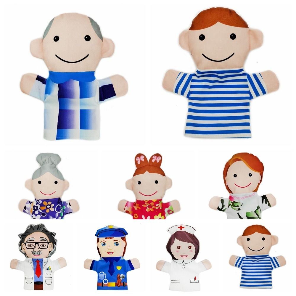 Jual 12 Types Hand Puppets For Family Members Cloth Adorable Hand ...
