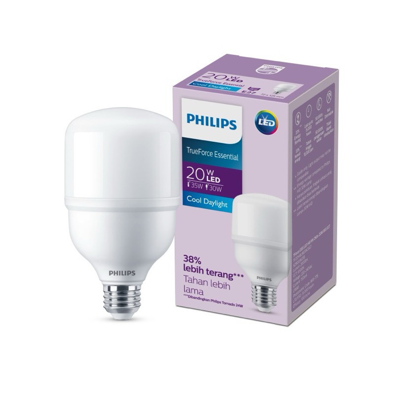 Jual Bohlam Bola Lampu Led Philips 20w 20watt 20 Watt Essential Trueforce led Garansi 1 Tahun ...