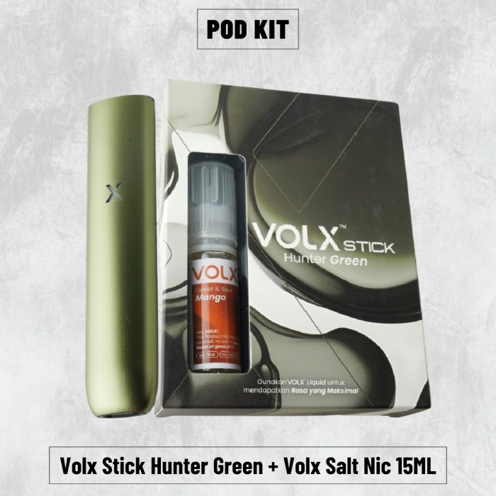 Jual Volx Stick Hunter Green Pod Kit + Volx Salt Nic 15mL by VOLX ...