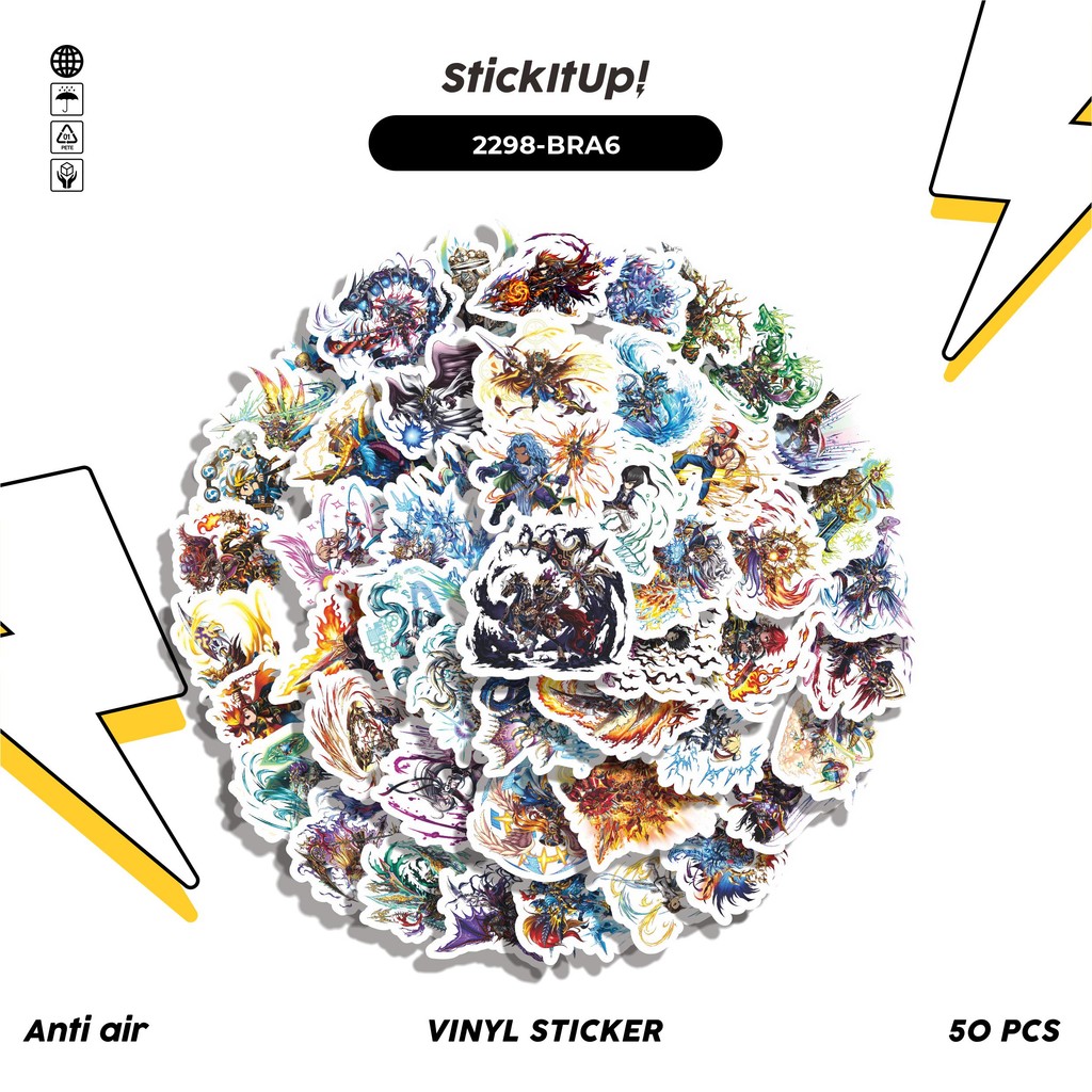 Jual COD 50 Pcs Sticker Pack GAME SERIES BRAVE FRONTIER CHAR MIX 06 ...