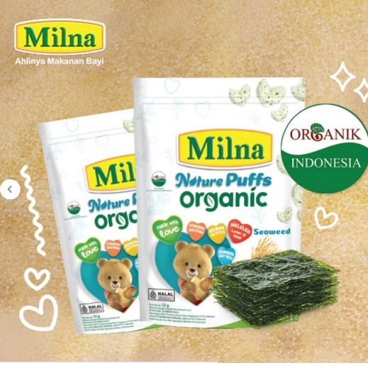 Jual Milna Puffs Seaweed Puff Organic 15gr | Shopee Indonesia