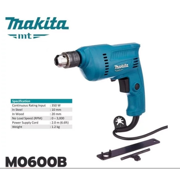 Jual Mesin Bor Tangan Listrik MAKITA M0600B 10mm Bor Metal Besi Kayu ...