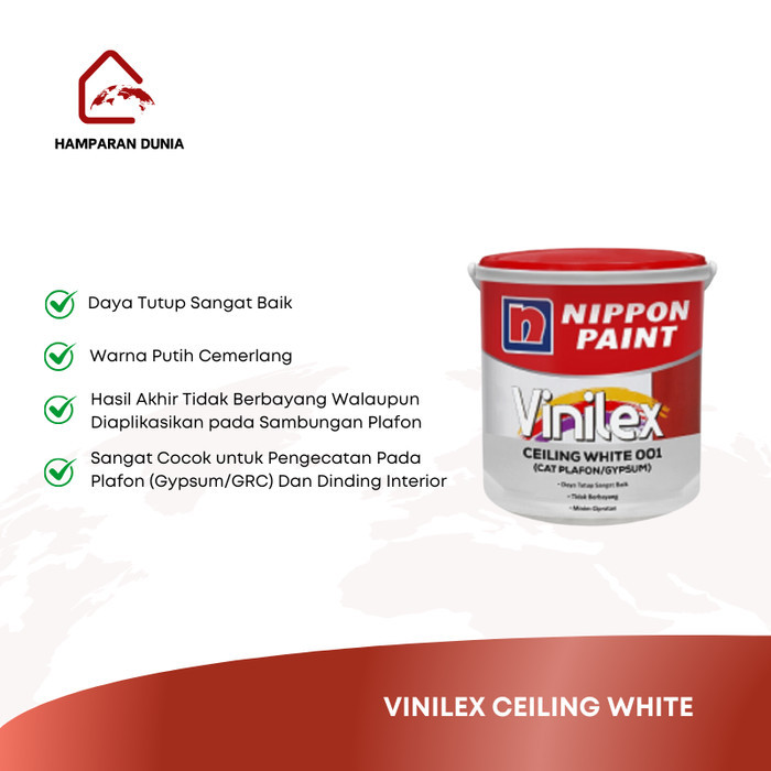 Jual VINILEX CEILING WHITE NIPPON PAINT - 5KG | Shopee Indonesia
