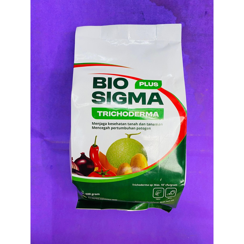 Jual BIO SIGMA PLUS Trichoderma pengendali busuk daun isi 500gr dari ...