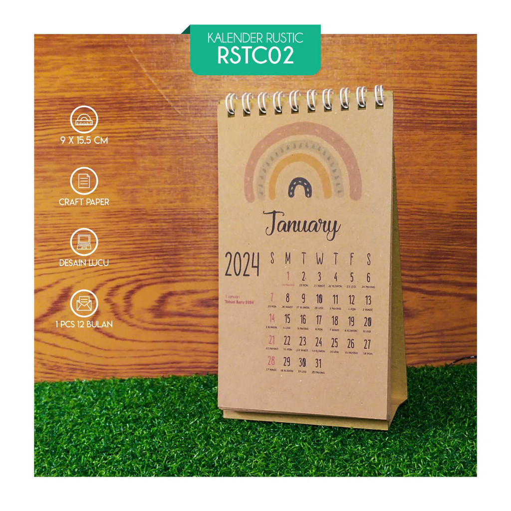 Jual KALENDER 2024 MEJA RUSTIC MINI - KALENDER MINI - KALENDER RUSTIC ...