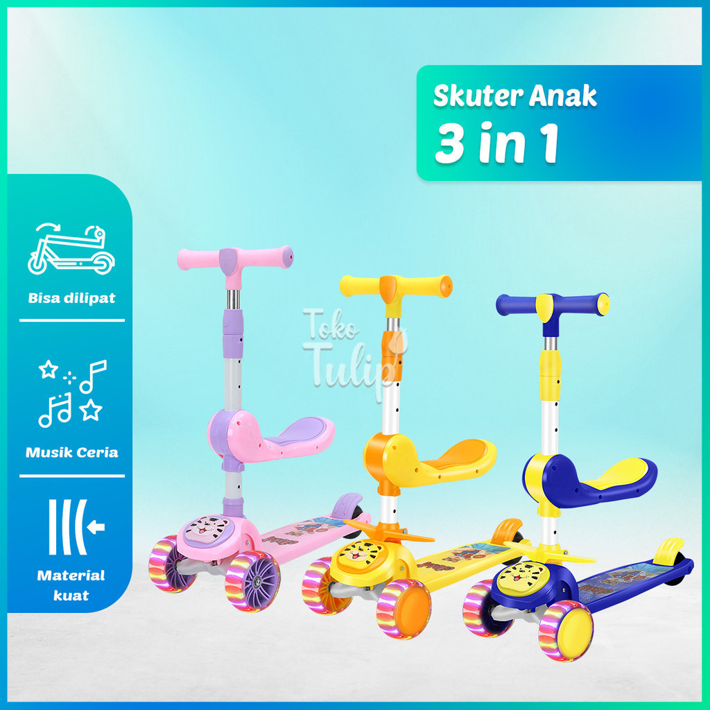 Jual TERBAIK!! Mainan Anak Otopet Scooter Multifungsi Bisa duduk dan ...
