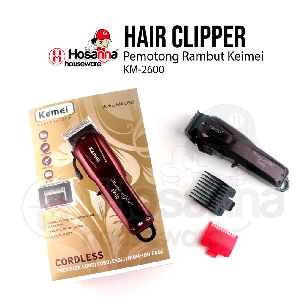 Jual KM-2600 Alat Cukur Rambut Elektrik / Hair Clipper Kemei | Shopee Indonesia