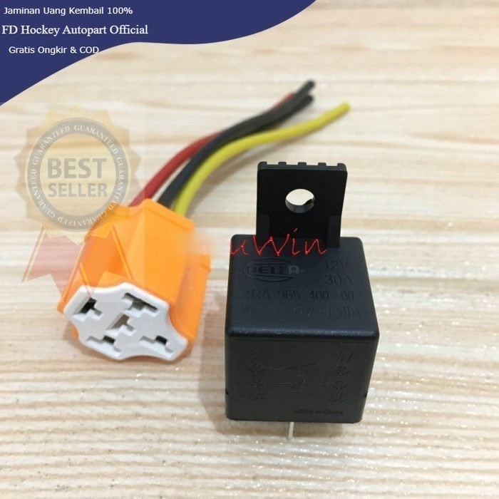 Jual RELAY KLAKSON HELLA KAKI 4 12V/30A+ SOCKET (HELLA 4RA 965 400-00 ...