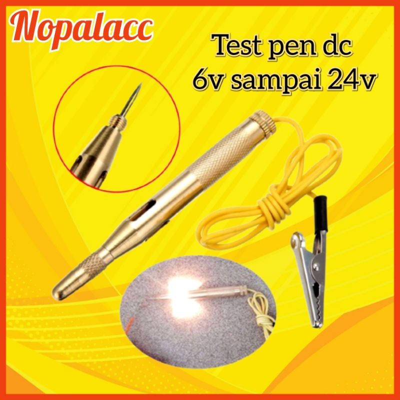 Jual tespen dc / test pen dc pendeteksi arus dc 6v 12v 24v testpen aki ...