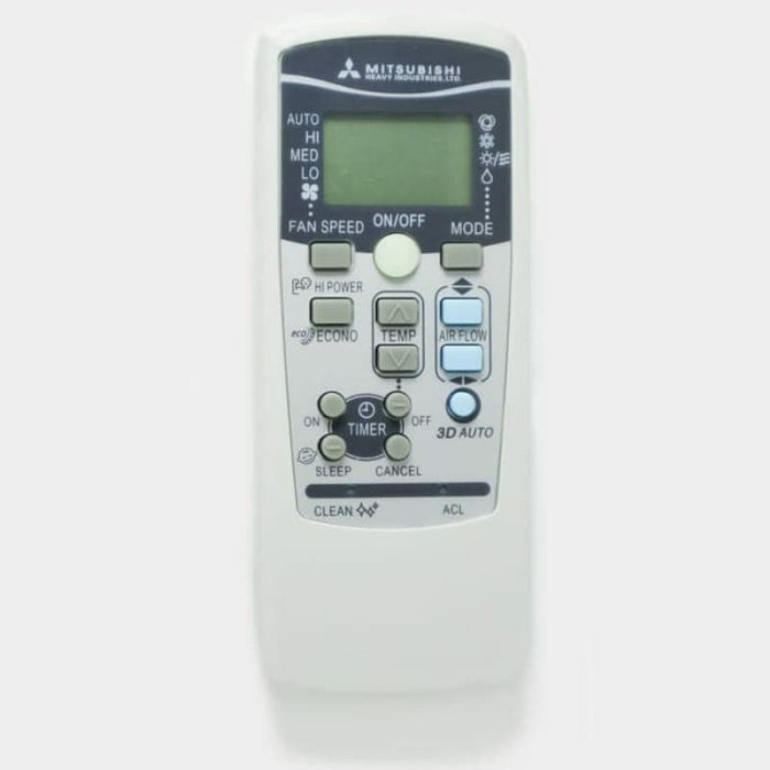 Jual TFE Remot /Remote Ac Mitsubishi(Tombol Power in The Dark) | Shopee ...