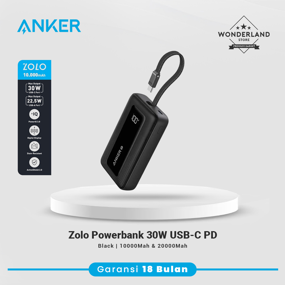 Jual Anker Zolo Powerbank 30W PD USB-C PPS SFC USB-C+USB-A Dual Port ...