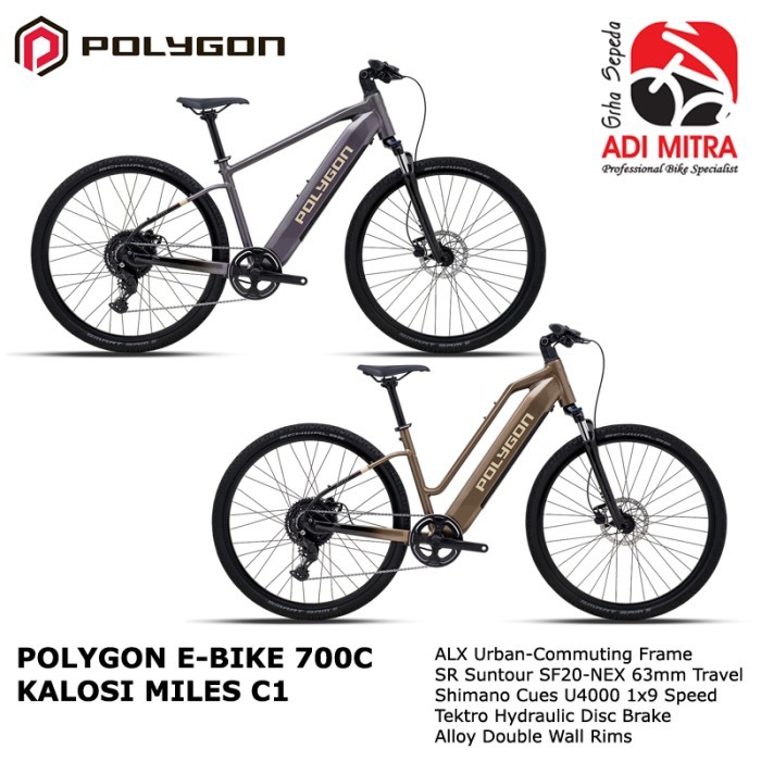 Jual Polygon Kalosi Miles C1 Sepeda Listrik Hybrid E-Bike 700C | Sepeda ...