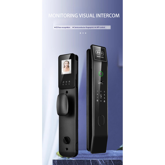 Jual Smart Door Lock 3D Face Recognition Aplikasi Camera Password Fingerprint Card Kunci Pintu ...