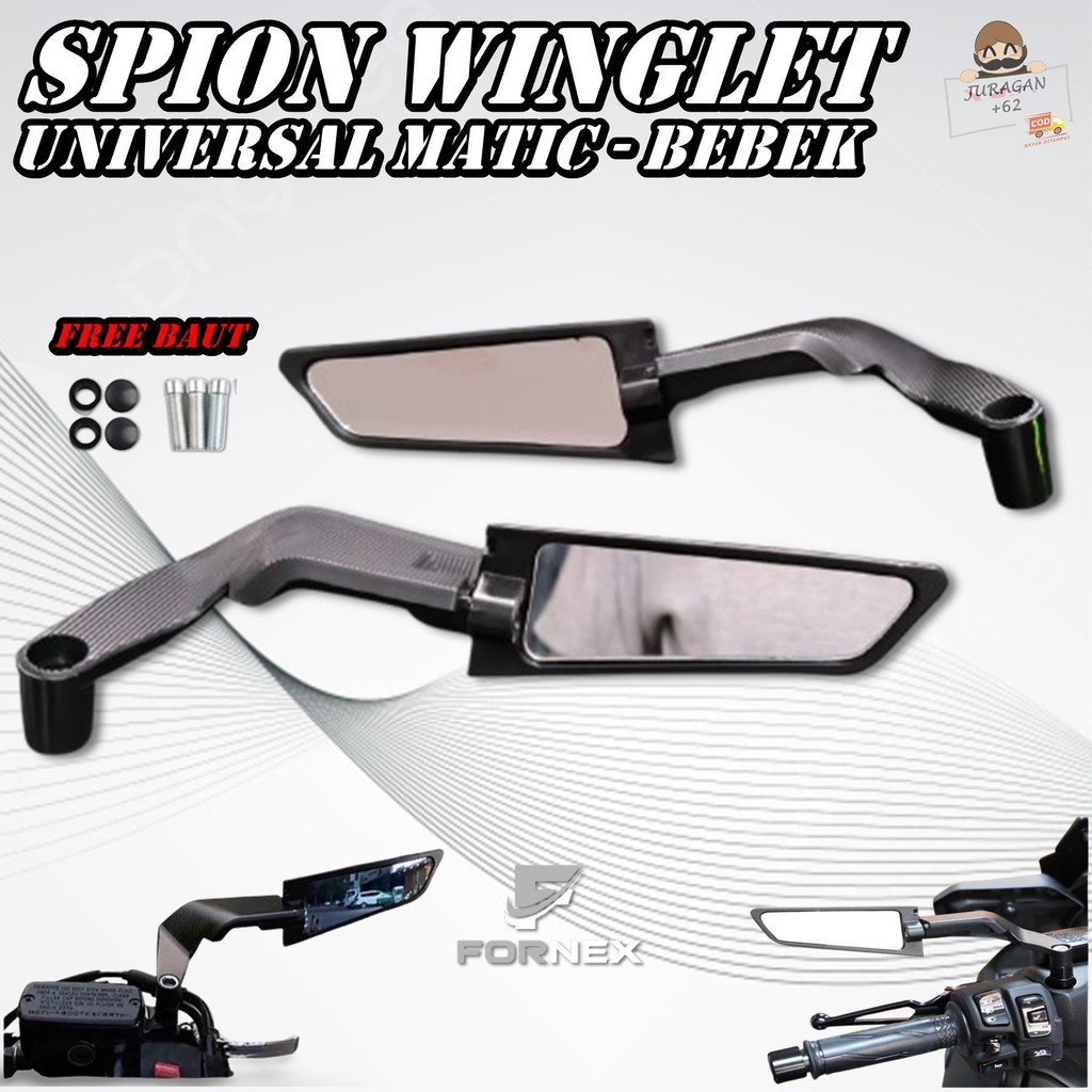 Jual SPION WINGLET MATIC BEBEK STEALTH WINGLED VARIO BEAT SCOOPY GENIO ...