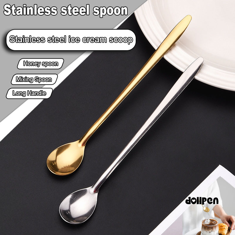 Jual Sendok Teh bahan stainless sendok panjang ala Korea Tebal High ...
