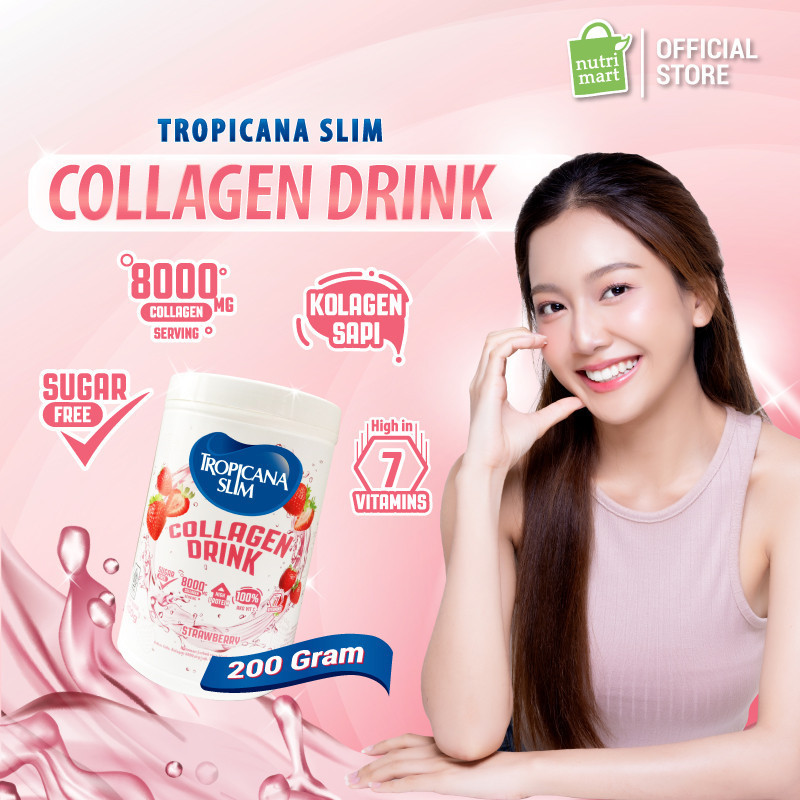 Jual Tropicana Slim Collagen Drink Strawberry 200gr - Minuman Kolagen ...