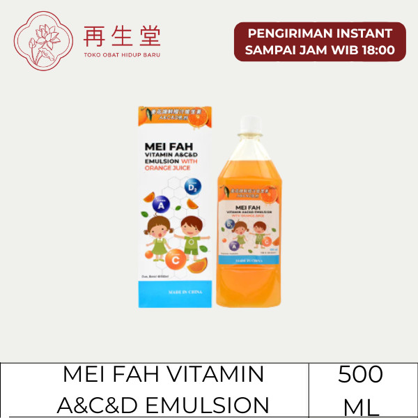 Jual MEIFAH VITAMIN A&C&D EMULSION WITH ORANGE JUICE | 500 ML | Shopee Indonesia