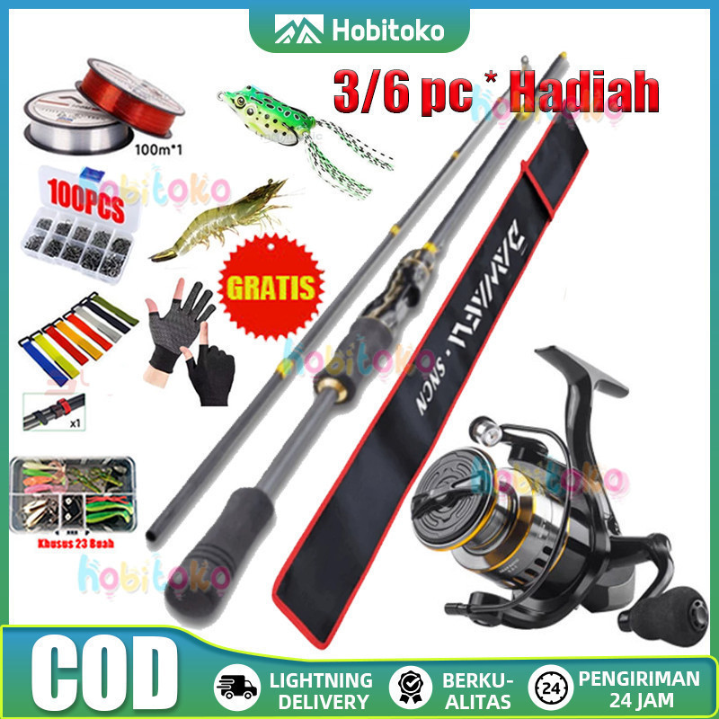 Jual 【Beli 1 Gratis 8】Joran Pancing Set Dengan Bahan Serat Karbon 1.6M/1.8M/2.1M Joran Pancing ...