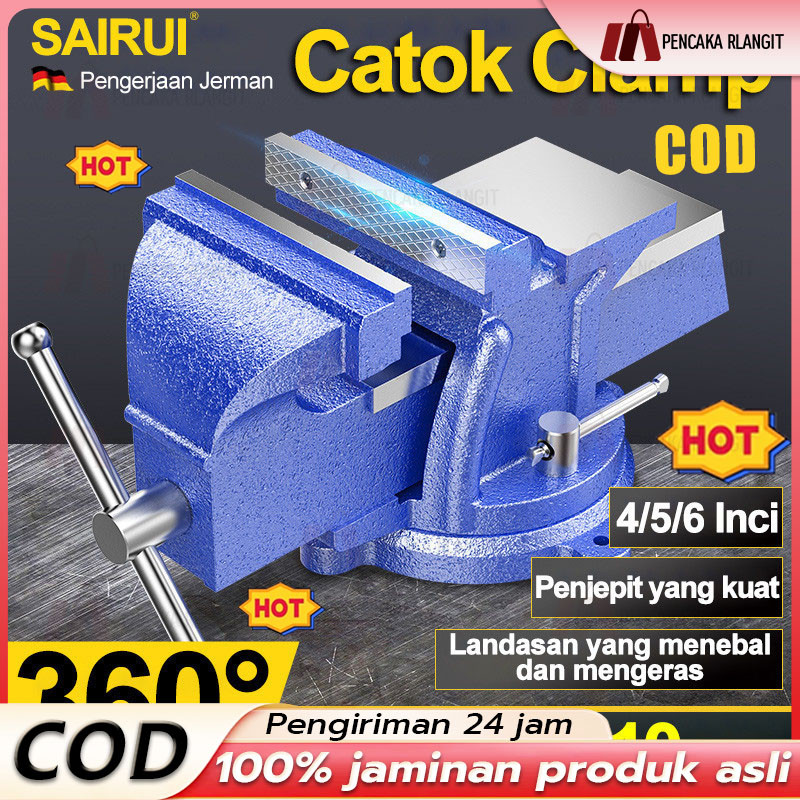 Jual Catok Clamp 5'' catok paron Ragum Klem Catok Meja Bench Vise Ragum ...