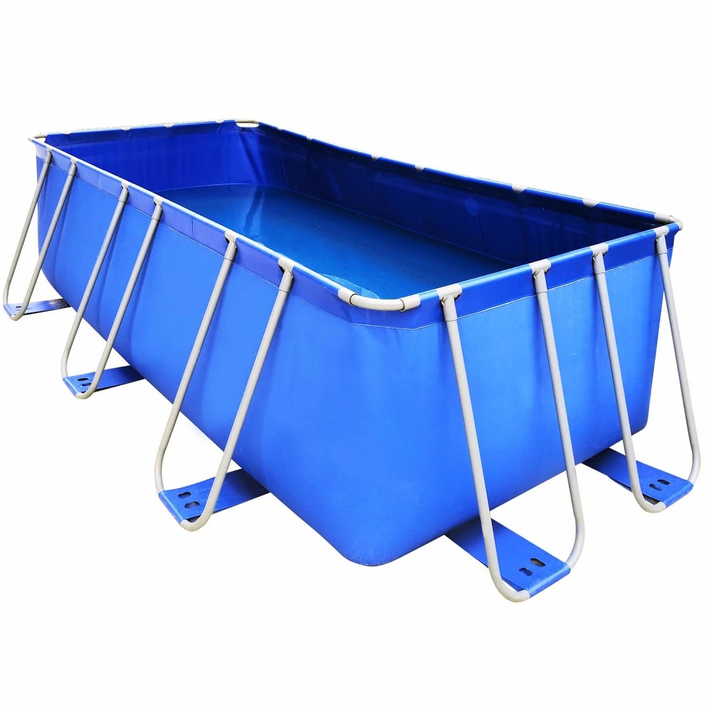 Jual Rectangular Inflatable Steel Frame Pool Above Ground Swimming Pool ...