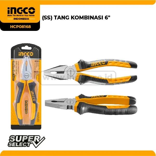 Jual Tang Kombinasi 6" Inch INGCO HCP08168 Combination Linesman Pliers ...