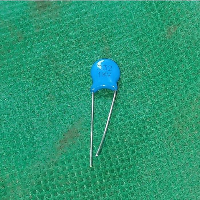Jual kapasitor 3n3 1KV 3,3n 3.3nf 1000v 332 capasitor capacitor keramik ...