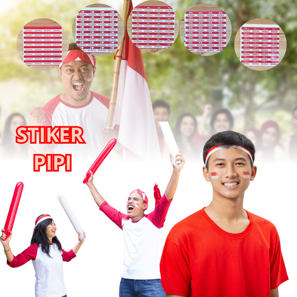 Jual Stiker Tempelan Pipi Sticker Muka Bendera Merah Putih Garuda I ...
