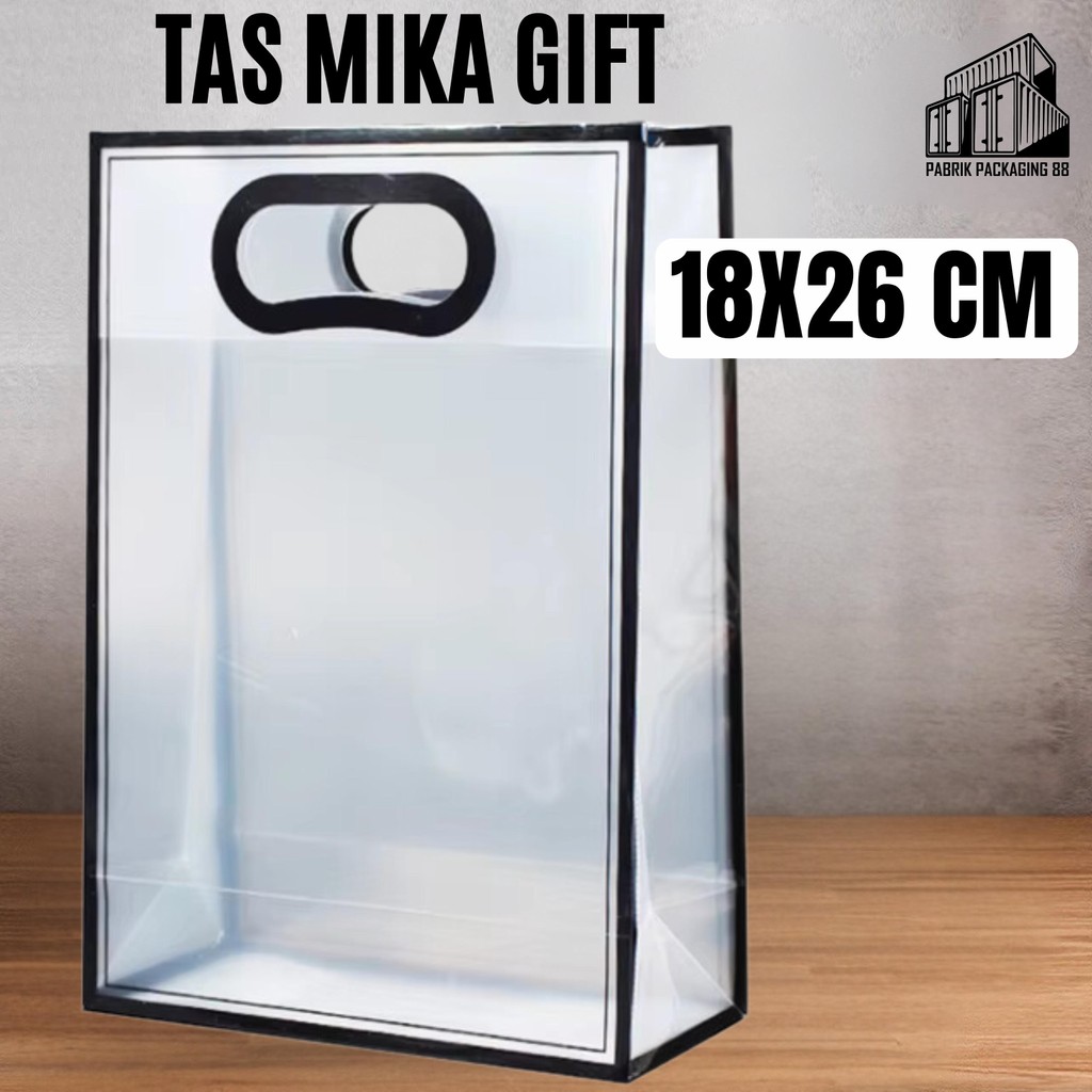 Jual Tas Hadiah Transparan Mika Doff Clear Gift Hampers Souvenir Kado ...