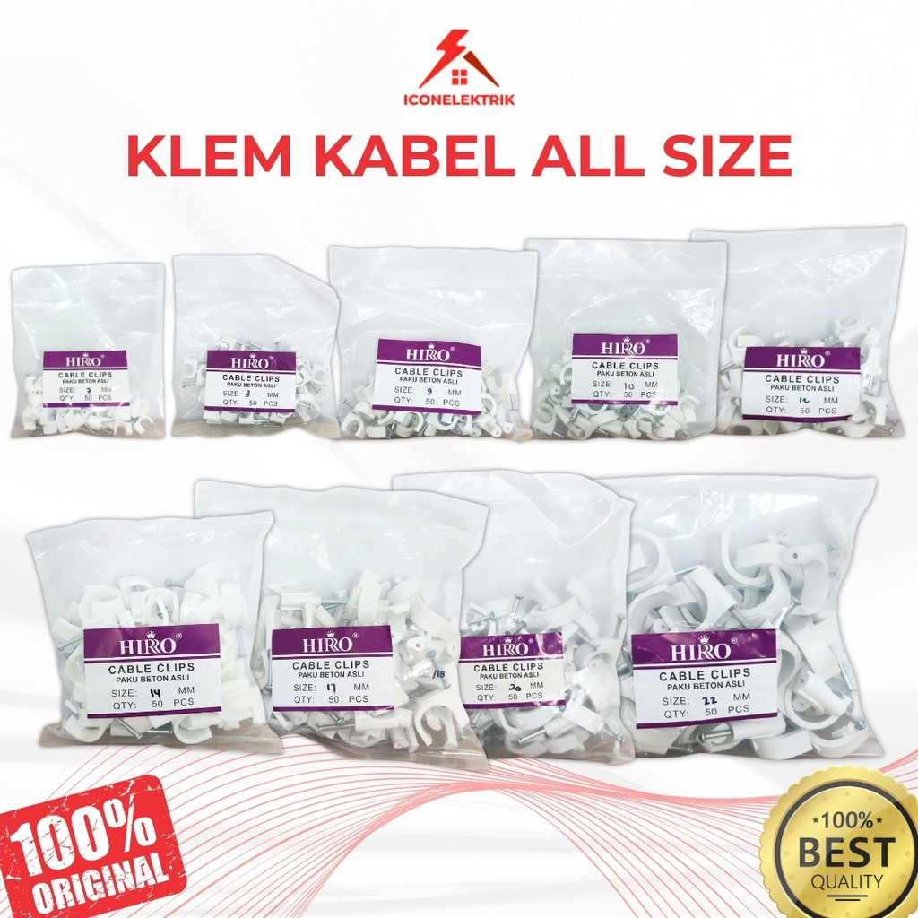 Jual Klem Kabel 7mm,8mm,9mm,10mm,12mm,14mm,17mm,18mm,20mm,22mm HIRO ...