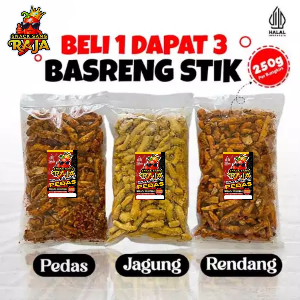 Jual Snack Sang RAJA - Basreng Beli 1 Dapat 3 Varian Berbeda Bundling ...
