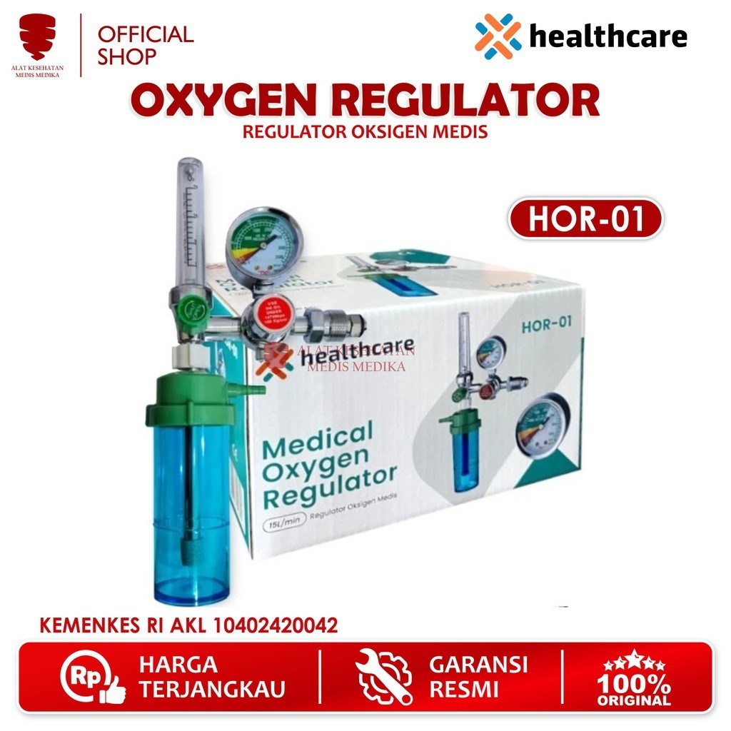 Jual OneHealth Regulator Oxygen HOR-01 Alat Pernapasan Tabung Oxigen ...