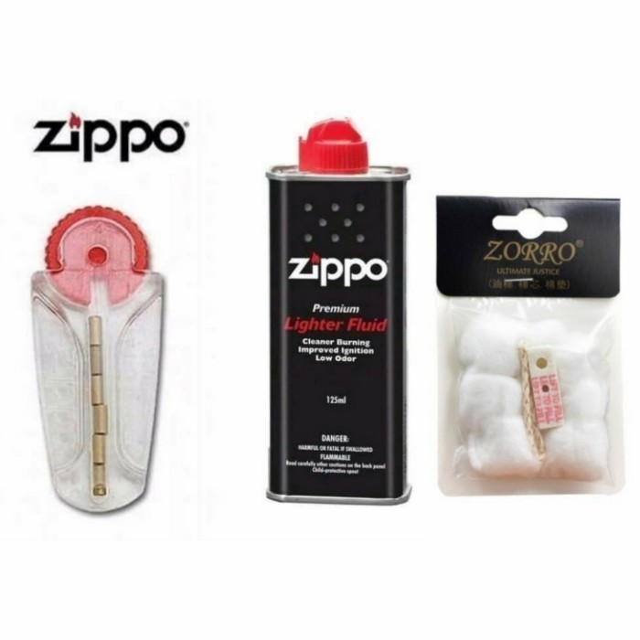 Jual PAKET LENGKAP MINYAK ZIPPO PLUS BATU ZIPPO KAPAS DAN SUMBU ZIPPO ...