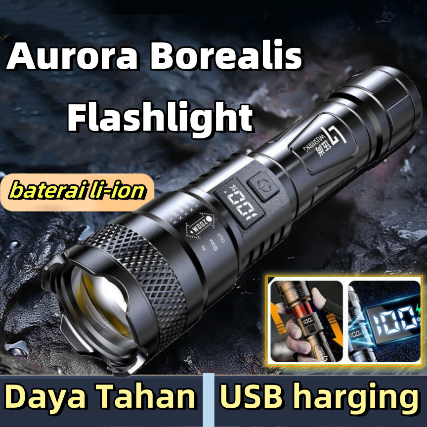 Jual Senter Led Rechargeable / Flashlight/300 Lumens / Ipx8 Tahan Air 18650 Baterai Tahan Lama ...