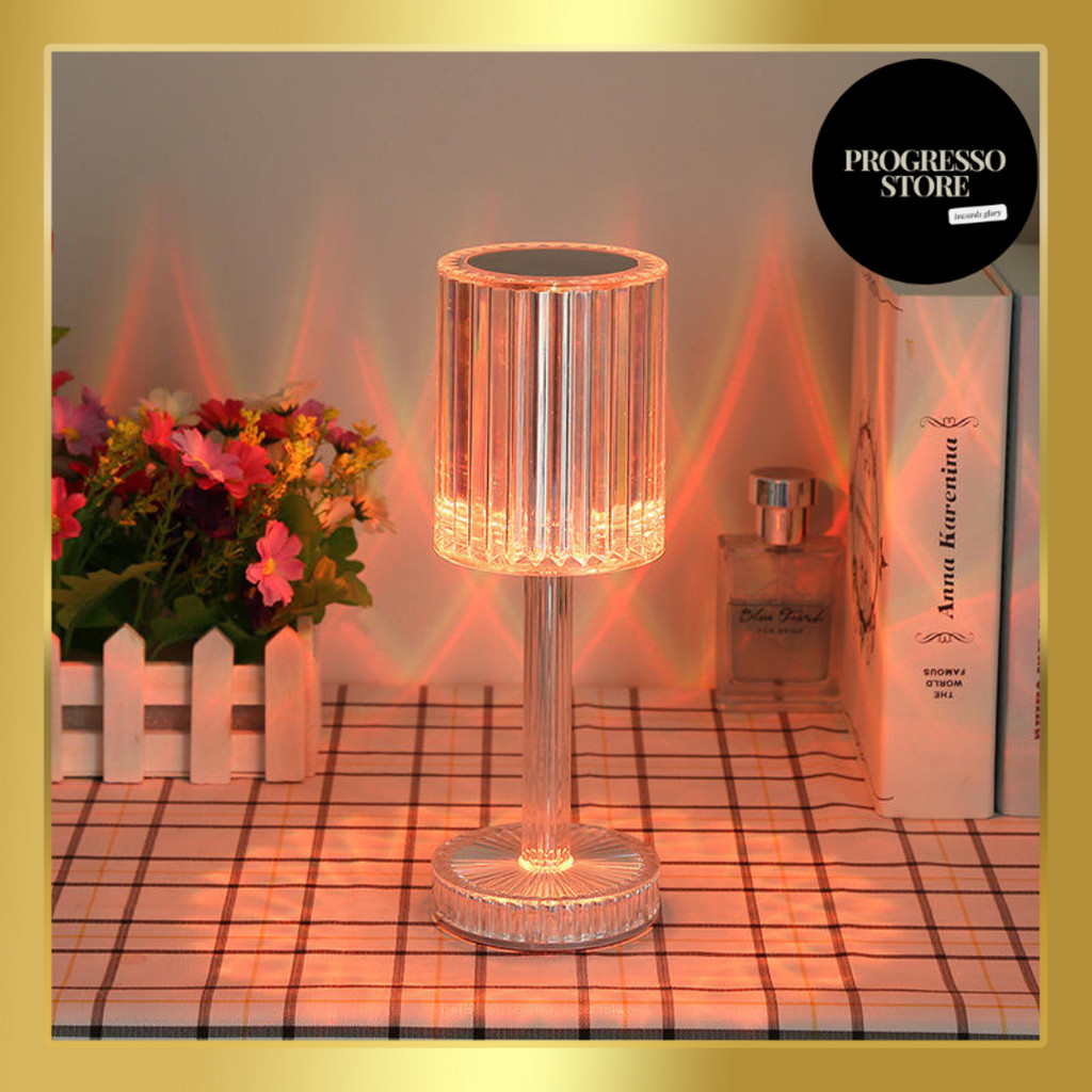 Jual LAMPU MEJA 3D LED MODERN CRYSTAL AKRILIK|DIAMOND TABLE LAMP|LAMPU ...
