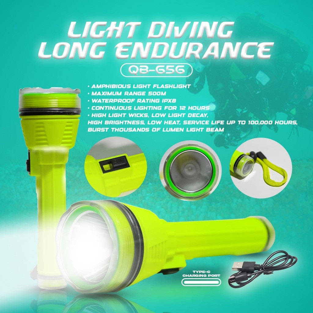 Jual Senter Selam Diving ipx8 ringan dan kuat tahan hingga 8 jam ...