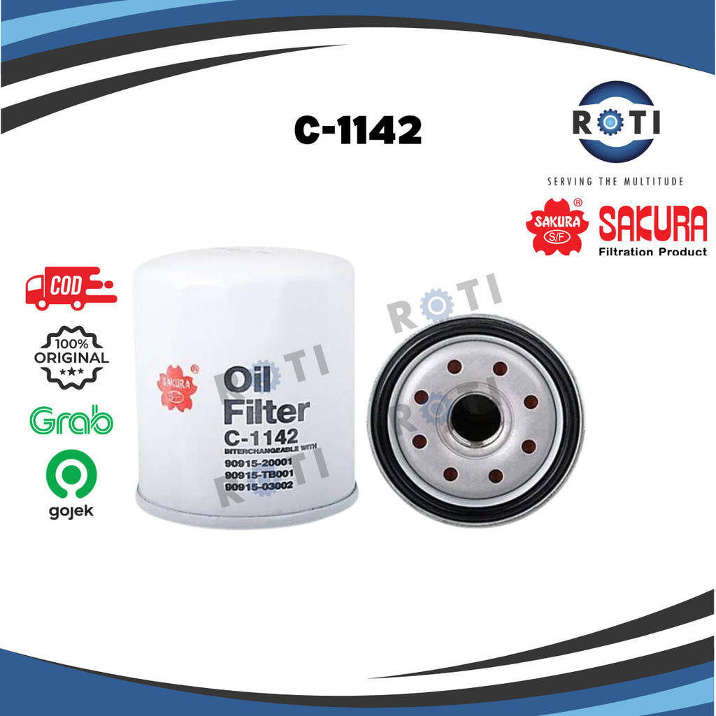 Jual SAKURA FILTER OLI TWIN CAM INNOVA FORTUNER HILUX HIACE C-1142 ORI ...