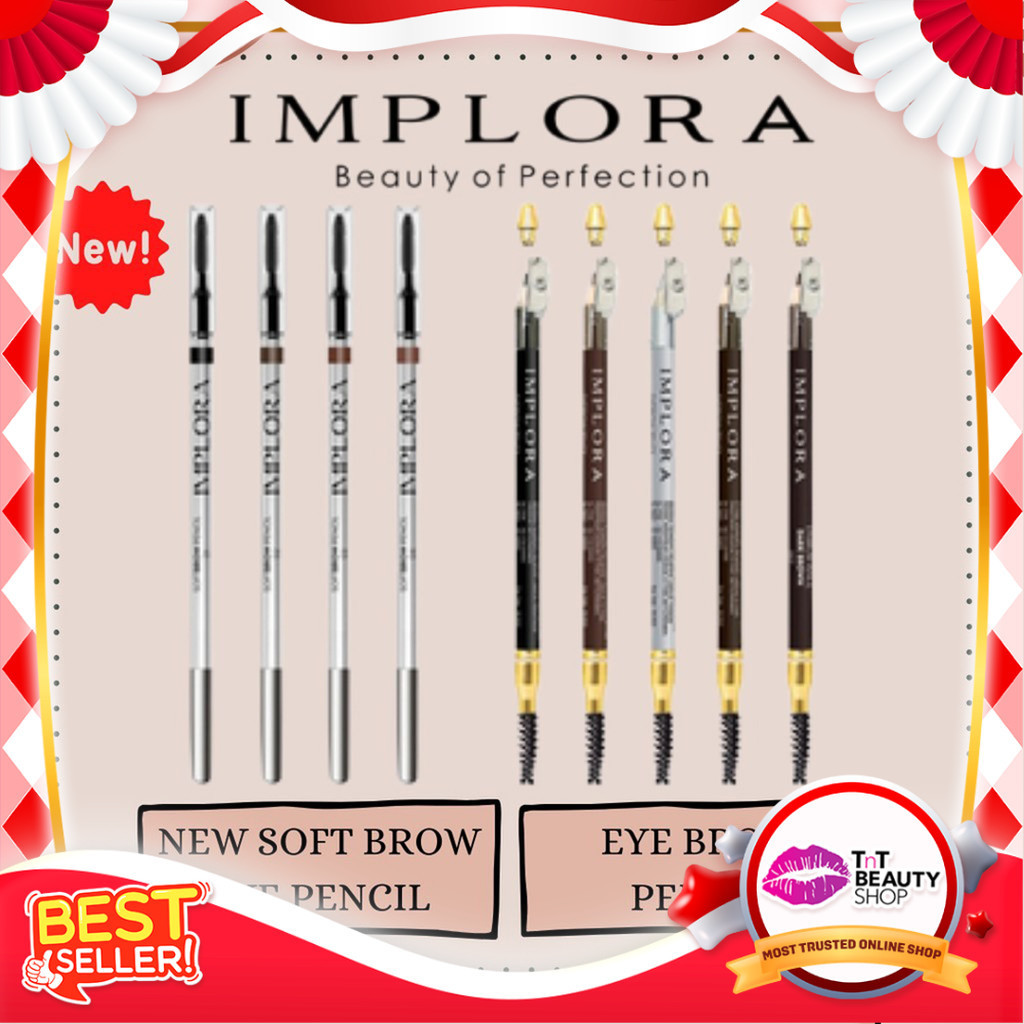 Jual IMPLORA Eye Brow Pencil 2 IN 1 ( PENSIL + SERUTAN + SIKAT ...