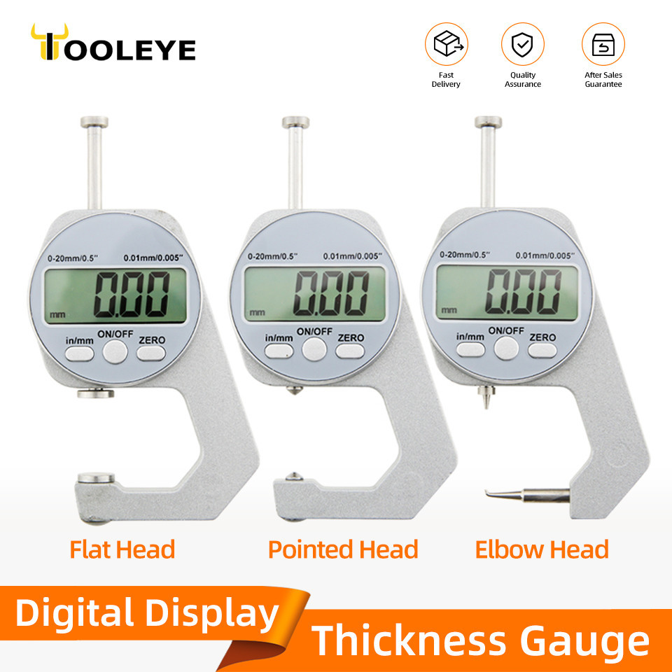 Jual Digital Display Thickness Gauge Zinc Alloy Electronic LCD ...