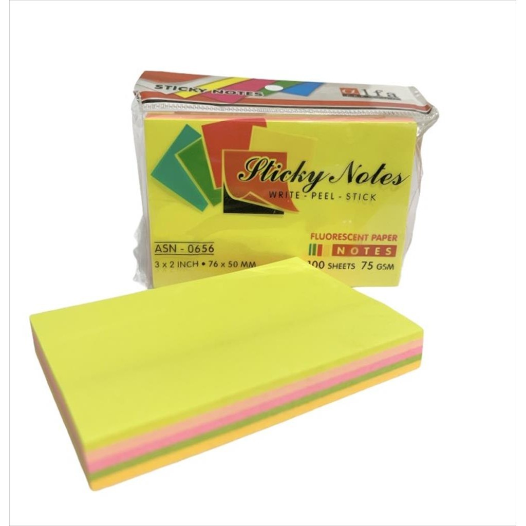 Jual Sticky Note/Kertas Memo/Memo Tempel Rainbow 76x50 mm 656 (Pcs ...