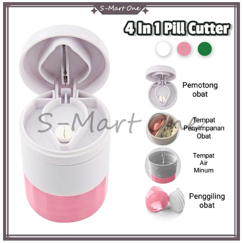 Jual 4 In 1 Pill Cutter/Pill CutterAlat Penghancur Obat/Penggiling ...