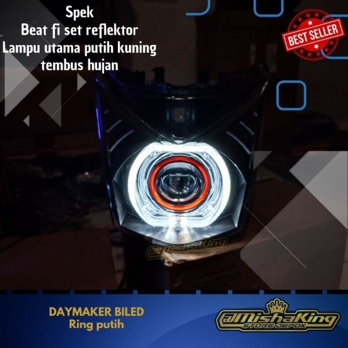 Jual Daymaker Biled Beat Fi Spek Terang Full Set Reflektor | Shopee ...