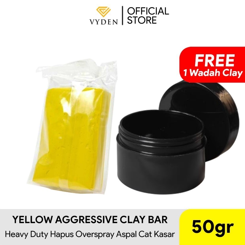Jual VYDEN YELLOW AGGRESSIVE CLAY BAR 50gr ECER Heavy Duty Hapus ...